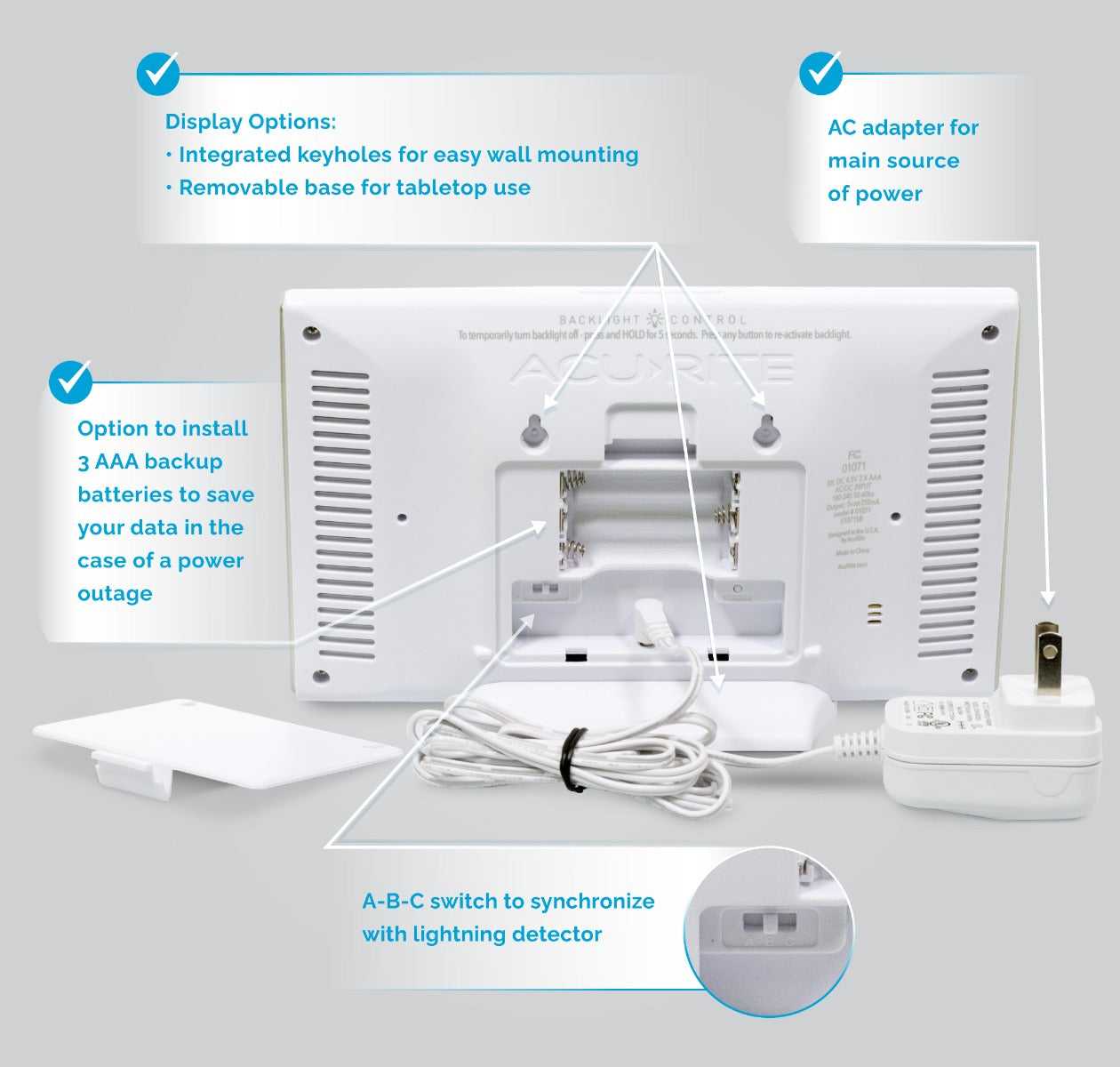 AcuRite Weather Station Lightning Forecaster with Indoor/Outdoor ...