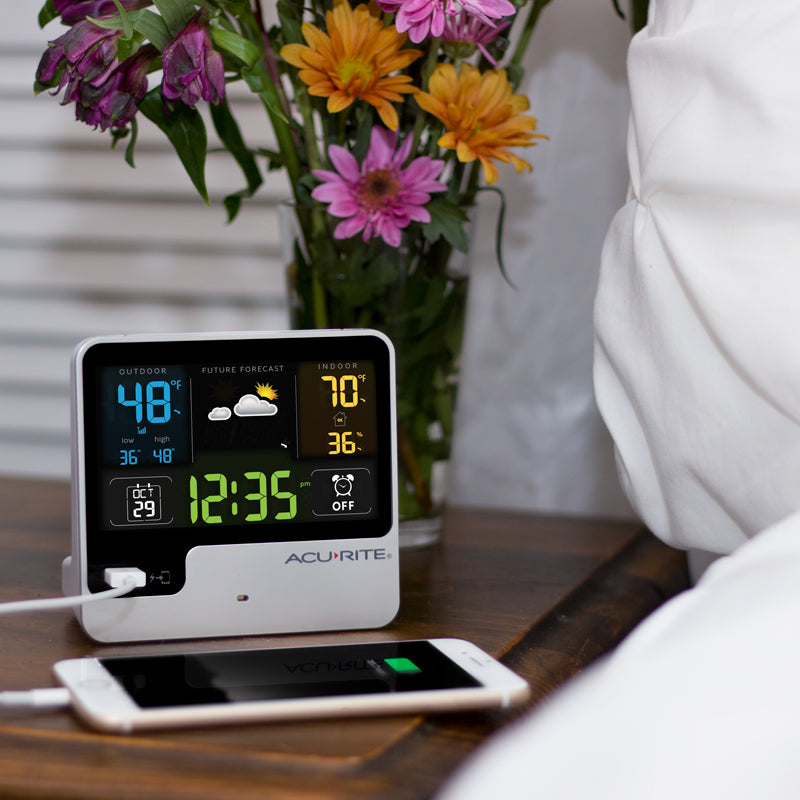 Alarm Clock with Weather Forecast - Clocks | AcuRite Weather