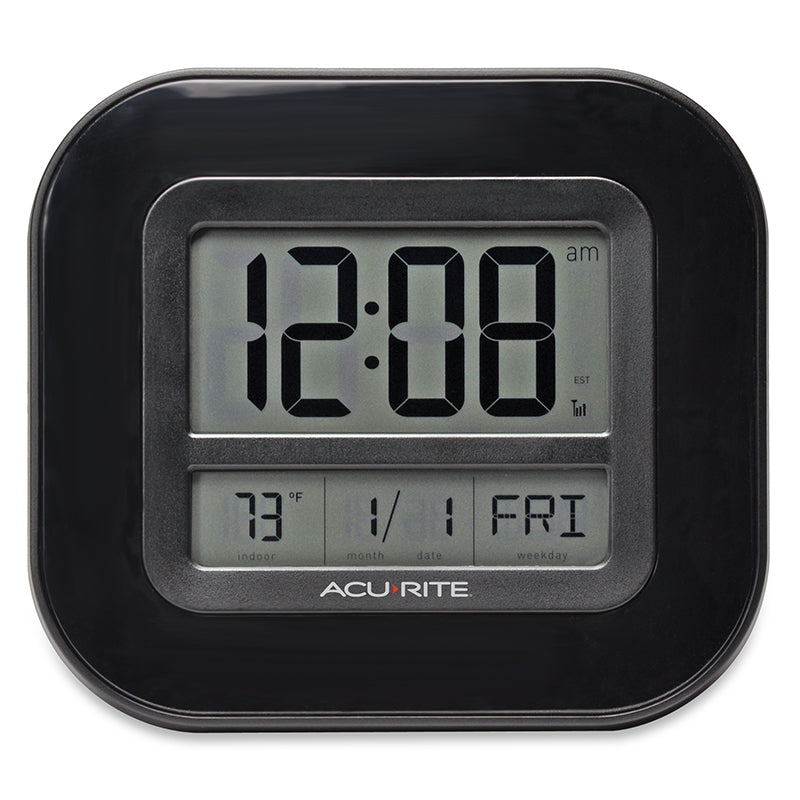 AcuRite Indoor Atomic Digital Wall Clock with Thermometer | AcuRite Weather
